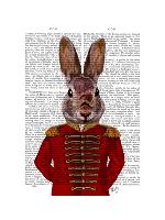 'Military Rabbit in Red' Art - Fab Funky | AllPosters.com