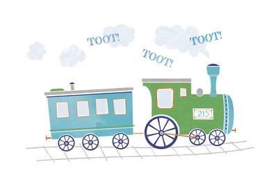 'Mini Motors - Toot Toot!' Giclee Print - Clara Wells | AllPosters.com