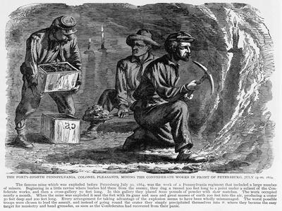 'Mining under Confederate Trenches' Giclee Print | AllPosters.com