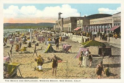 Mission Beach and Boardwalk, San Diego, California | AllPosters.com