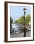 'Old Gas Lamp Post and Bicycles on a Bridge over a Canal in Amsterdam ...