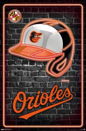 'MLB Baltimore Orioles - Neon Helmet 23' Print - Trends International ...