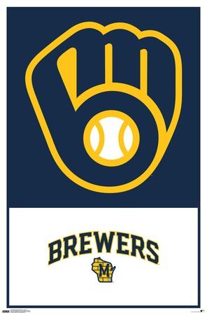 'MLB Milwaukee Brewers - Logo 22' Posters - Trends International ...