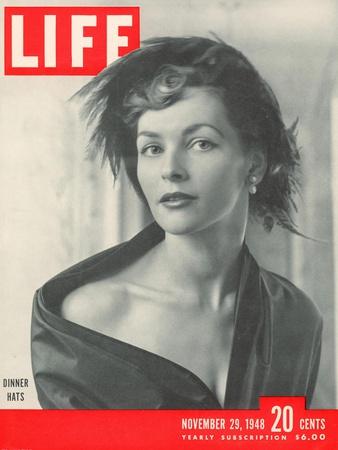 'Model Georgia Hamilton Wearing Dress by Christian Dior and Hat by ...