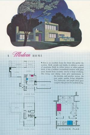 'Modern Home and Floor Plan' Prints | AllPosters.com