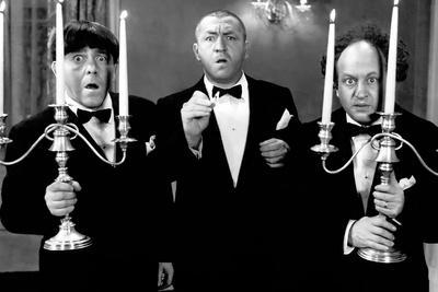 'MOE HOWARD; LARRY FINE; CURLY HOWARD; THE THREE STOOGES. "SPOOK LOUDER ...