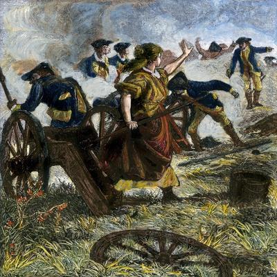 'Molly Pitcher Firing Her Fallen Husband's Cannon at the Battle of ...