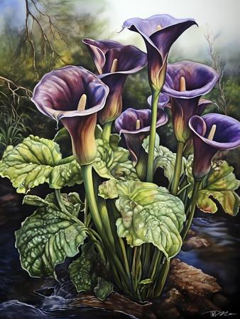 'Arum Lily Of River Purple' Giclee Print - Momart | AllPosters.com