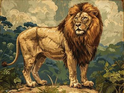 Vintage Lion Poster 1 Giclee Print - Momart | AllPosters.com