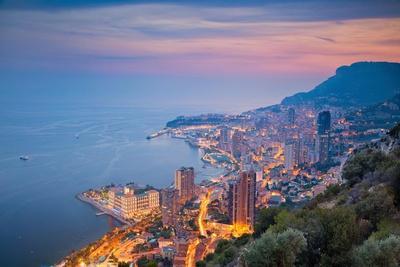 Monaco. Image of Monte Carlo, Monaco during summer sunset Photo ...