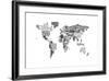'Monotone Text Map of the World' Print - Michael Tompsett | AllPosters.com