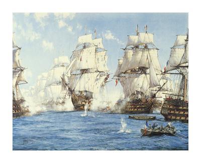 The Battle of Trafalgar Premium Giclee Print - Montague Dawson ...