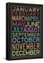 'Months of the Year Colorful Text' Photo | AllPosters.com