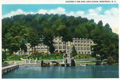 'Montreat, North Carolina, Exterior View of the Assembly Inn and Lake ...