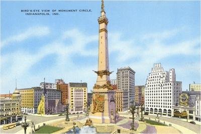 'Monument Circle, Indianapolis, Indiana' Posters | AllPosters.com