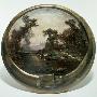 'Moon-Shaped Plate with Landscape, 1890, Ceramics' Giclee Print ...