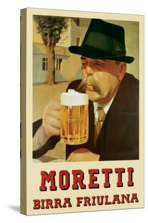 'Moretti Birra Friulana' Stretched Canvas Print | AllPosters.com