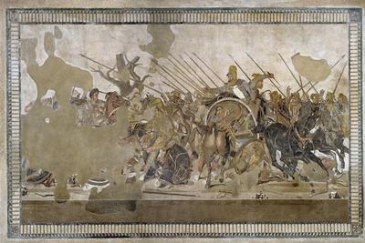 'Mosaic of Battle of Issus between Alexander the Great and Darius III ...