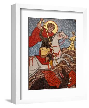 'Mosaic of St. George Slaying the Dragon in St. George Coptic Orthodox ...