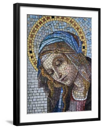 'Mosaic of the Virgin Mary, Milano Monumental Cemetery, Milan, Lombardy ...