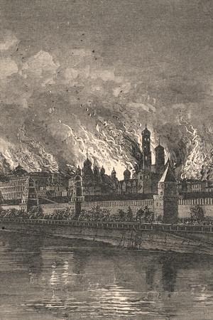'Moscow Burning during Napoleonic War' Giclee Print | AllPosters.com