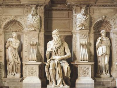 'Moses Being Flanked by Leah and Rachel Representing Active Life and ...