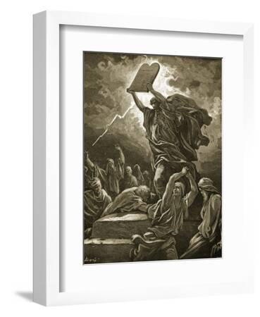 'Moses Breaking the Tablets of the Law' Giclee Print - Gustave Doré ...