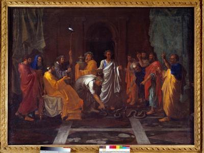 'Moses Changing Aaron's Rod into A Snake, 17Th Century (Oil on Canvas ...