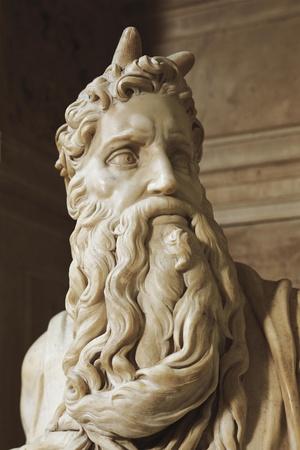 'Moses, Detail from the Tomb of Julius II, Circa 1515' Giclee Print ...