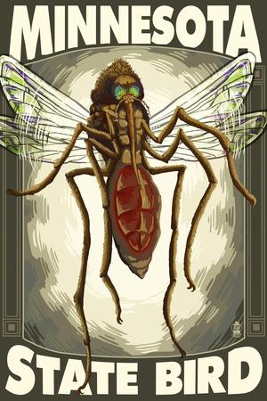 'Mosquito - Minnesota State Bird' Prints - Lantern Press | AllPosters.com