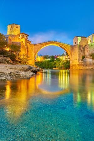 'Mostar, Bosnia and Herzegovina - evening view at Stari Most or Old ...