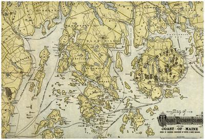 'Mount Desert Island And Coast Of Maine - Panoramic Map' Posters ...