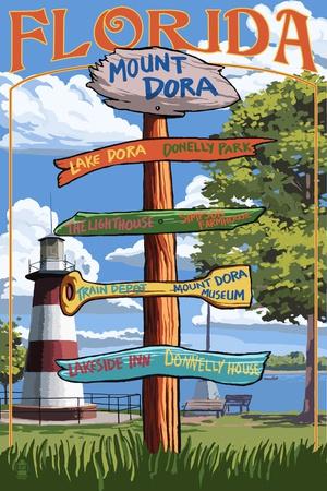 'Mount Dora, Florida - Sign Destinations Version 2' Posters - Lantern ...