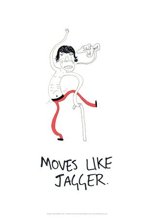 'Moves Like Jagger - Tom Cronin Doodles Cartoon Print' Giclee Print ...