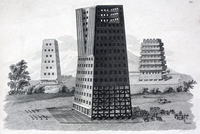 'Moving Towers: Tourres Ambulatoriae, 18th Century Illustration of ...