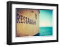 'Retro Rustic Restaurant by the Sea' Photographic Print - Mr Doomits ...