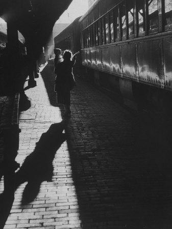 'Mrs. Elizabeth Grabowski Carrying Her Son Through Baltimore Penn ...