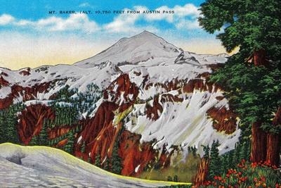 'Mt. Baker from Austin Pass - Mt. Baker, WA' Posters - Lantern Press ...