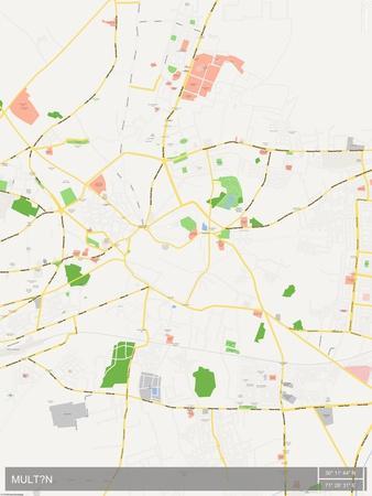 'Multan, Pakistan Map' Posters | AllPosters.com
