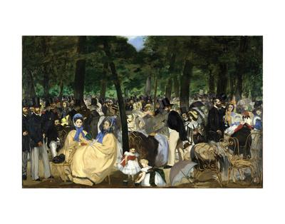 'Music in the Tuileries, 1862' Prints - Edouard Manet | AllPosters.com