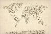 'Music Notes Map of the World Map' Prints - Michael Tompsett ...