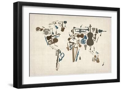 'Musical Instruments Map of the World' Posters - Michael Tompsett ...