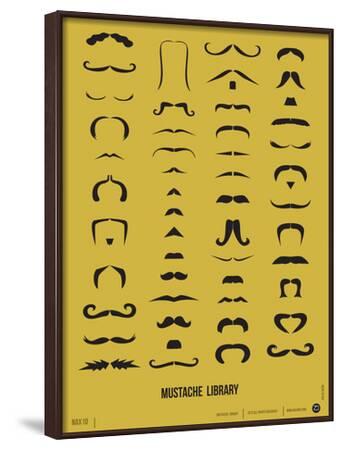 'Mustache Library Poster' Posters - NaxArt | AllPosters.com