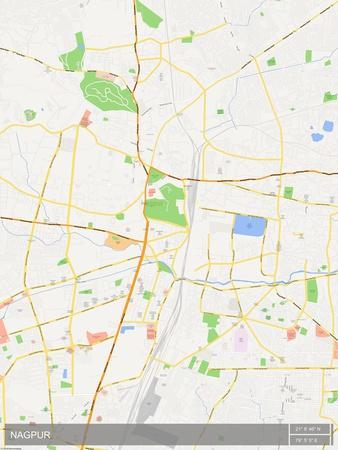 'Nagpur, India Map' Prints | AllPosters.com
