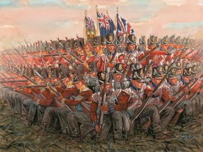 'Napoleonic Wars: English Soldiers during Battle of Waterloo 18 June ...