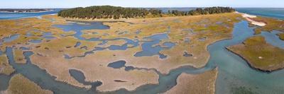 'Narrow channels meander through a salt marsh in Pleasant Bay, Cape Cod ...