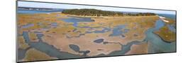 Narrow channels meander through a salt marsh in Pleasant Bay, Cape Cod ...