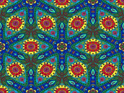 'Kaleidoscope Color Pattern' Posters - natbasil | AllPosters.com
