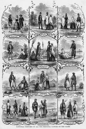 National Dress of Different Regions Giclee Print | AllPosters.com