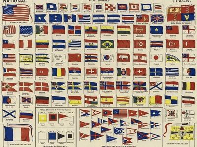'National Flags, Pilot Signals, Weather Signals, American Yacht Ensigns ...